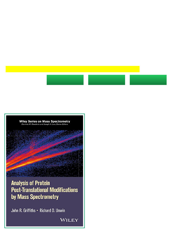 (Ebook) Analysis of Protein Post-Translational Modifications by Mass ...