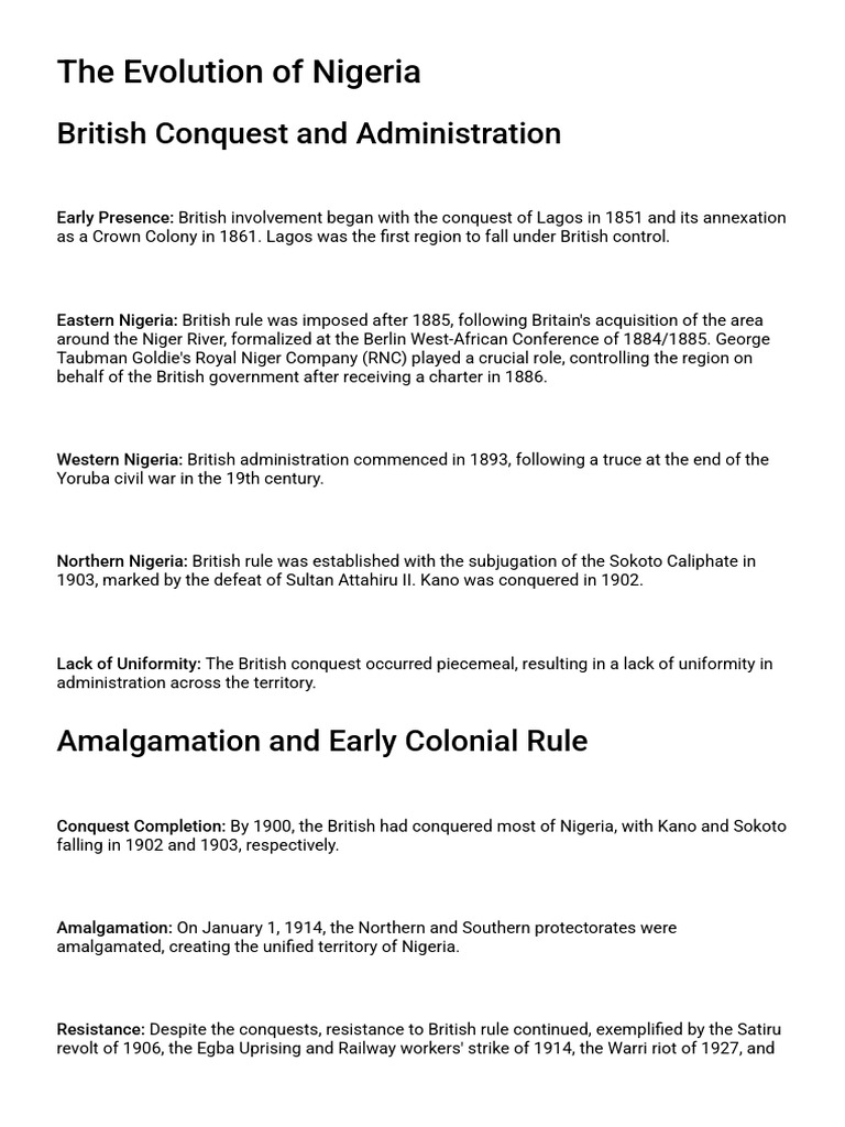 History of British Rule in Nigeria | PDF | Nigeria