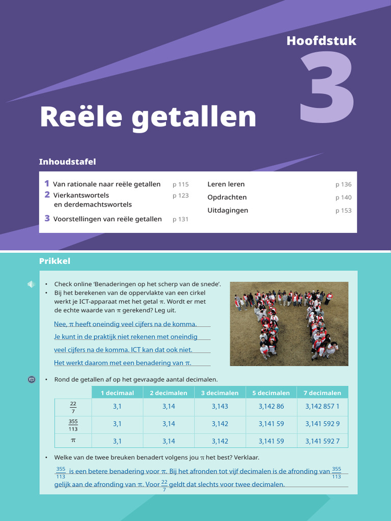 H3 Reële Getallen - Correctiesleutel | PDF