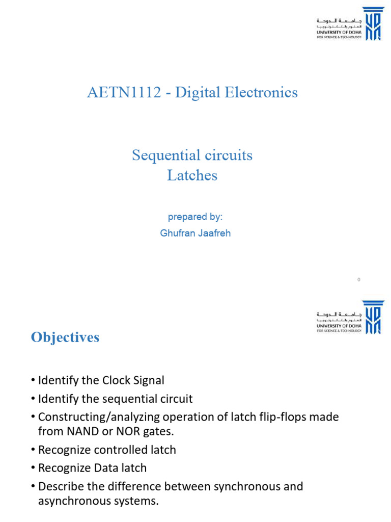 Topic 5.1 Introduction To Sequential Logic (Latches) - PS 2 | PDF ...