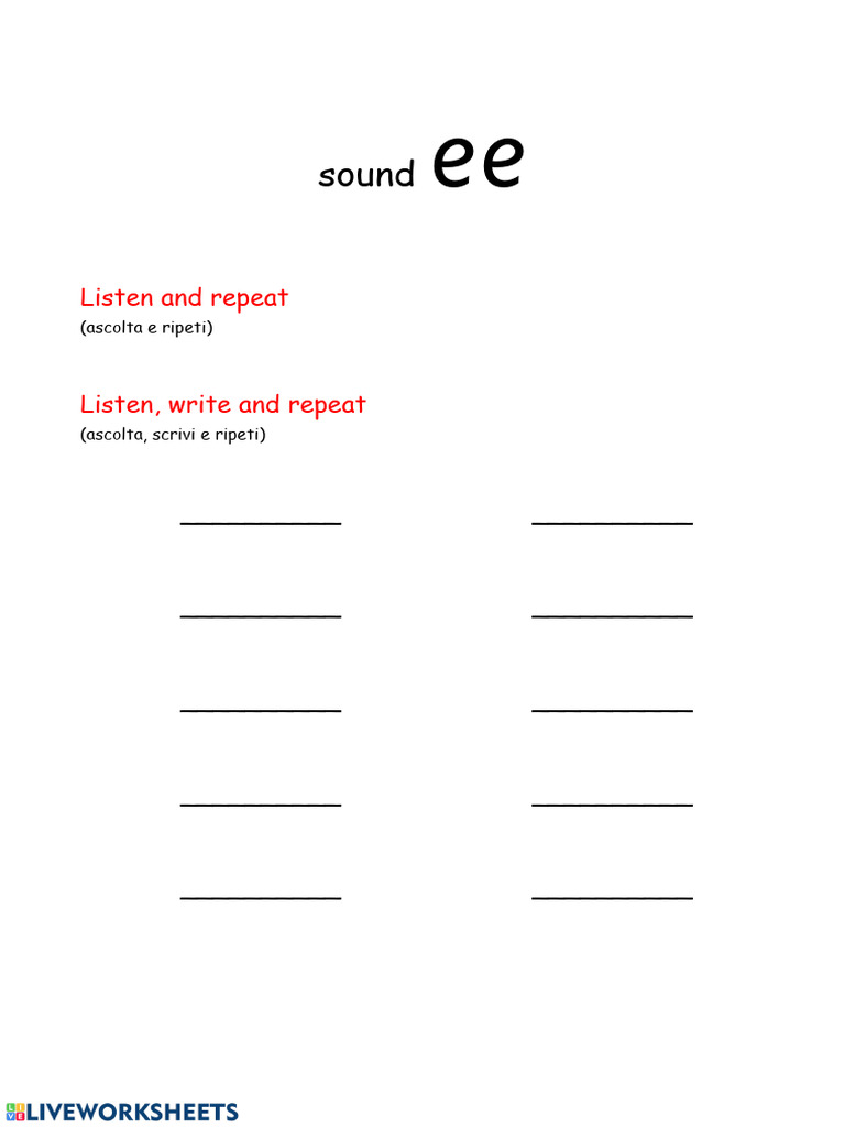 Sound: Listen and Repeat | PDF