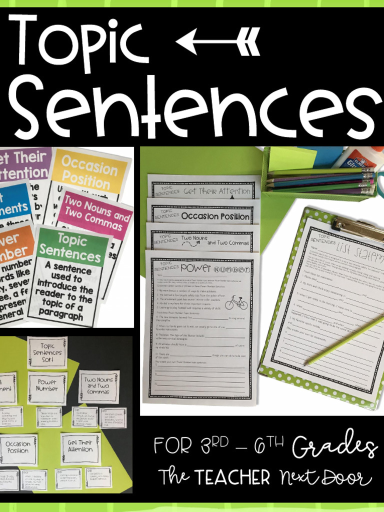 Topic Sentences | PDF | Sentence (Linguistics)