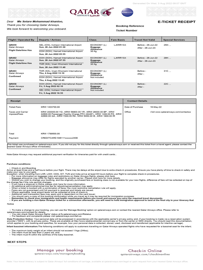 E-Ticket 2 | PDF | Credit Card