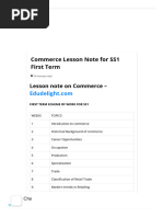 Zambian Commerce Notes for Grades 10-12 | PDF