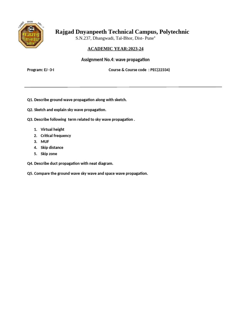 Pec Assignment 4 Pdf