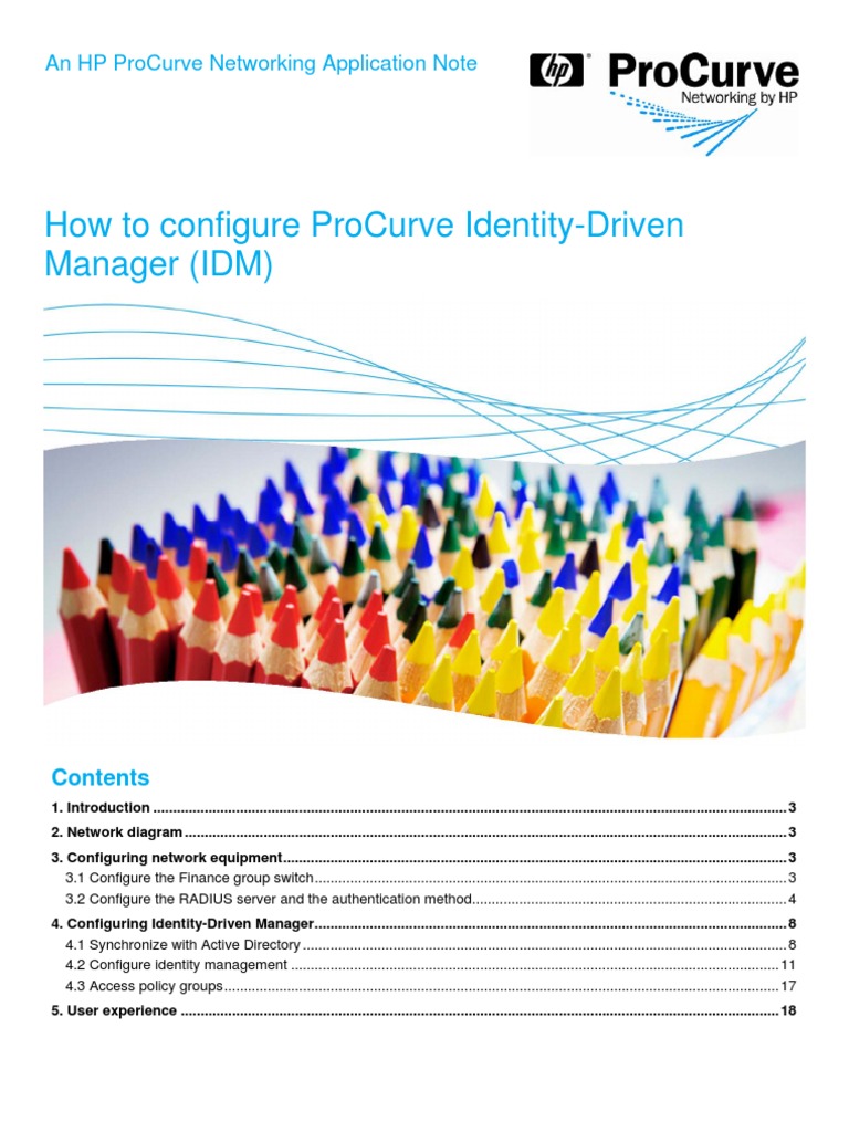 How To Configure Procurve Identity-Driven Manager (Idm) : An HP ...