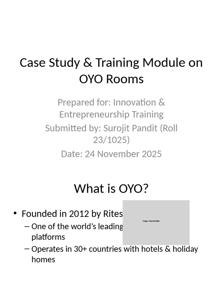 OYO Training Presentation With Placeholders | PDF | Pricing | Business