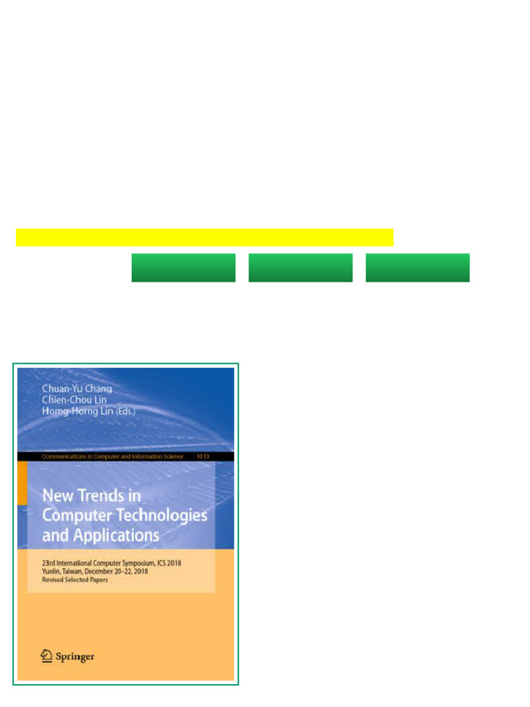 (Ebook) New Trends in Computer Technologies and Applications: 23rd International Computer ...