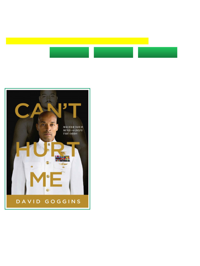 Can t Hurt Me David Goggins full chapters instanly | PDF