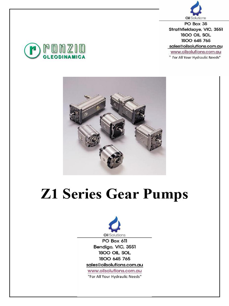 Ronzio Z1 Gear Pumps | PDF