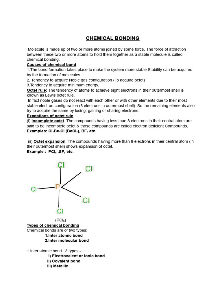 Understanding Chemical Bonding Basics | PDF | Chemical Bond | Ionic Bonding