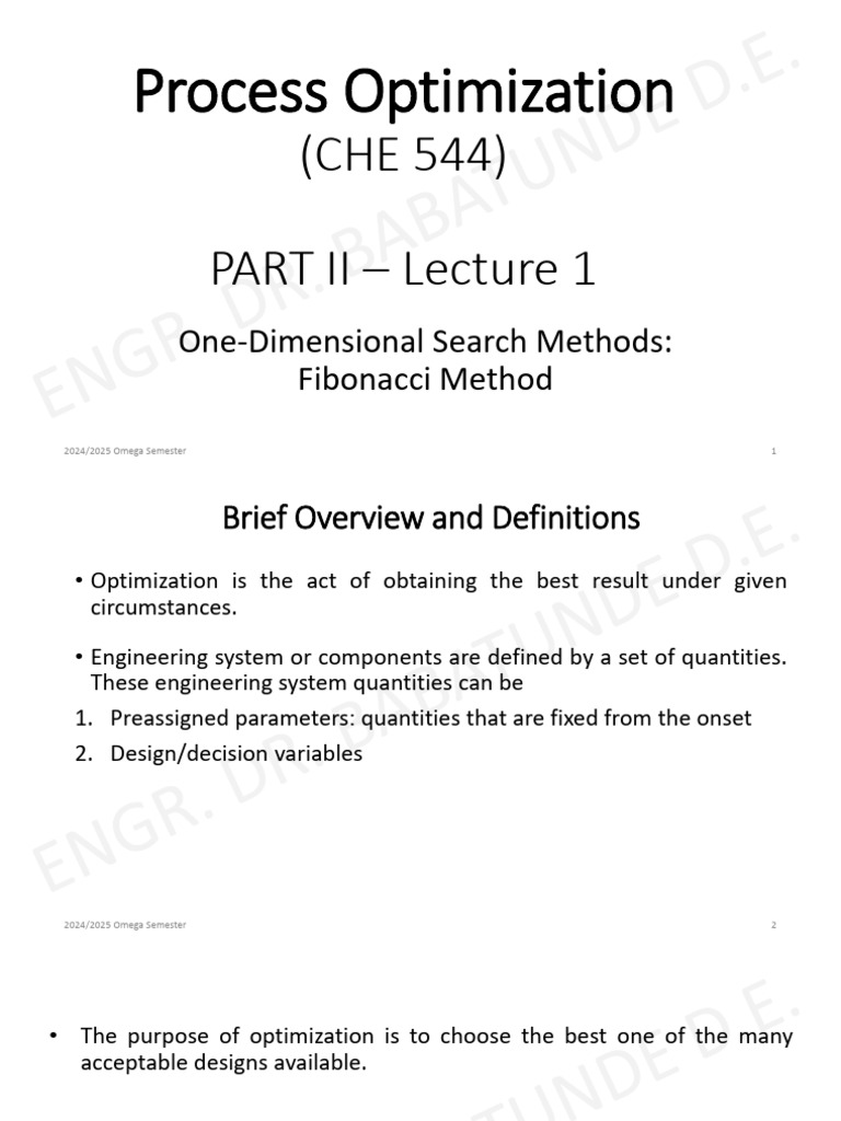 One-Dimensional Search Methods Fibonacci Method | PDF | Mathematical ...