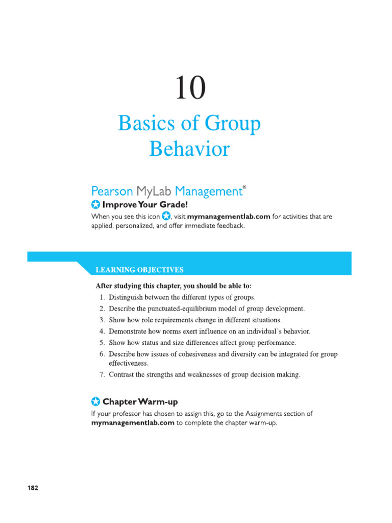 Reading-Chapter 10 - Basics of Group Behavior | PDF | Group Decision ...