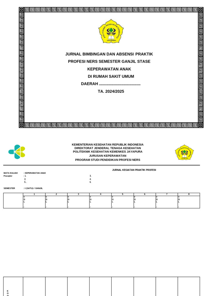 Jurnal Anak Ners TA. 2024-2025 | PDF