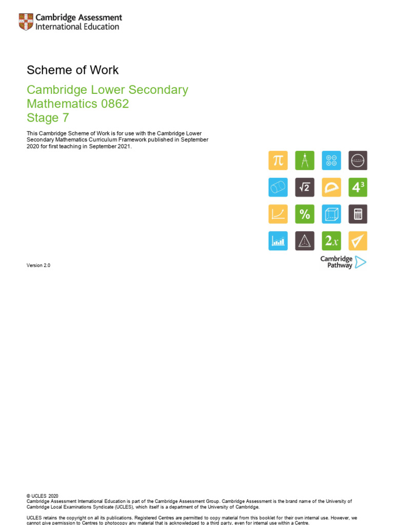 Cambridge Lower Secondary Math 7 Scheme | PDF | Multiplication | Numbers