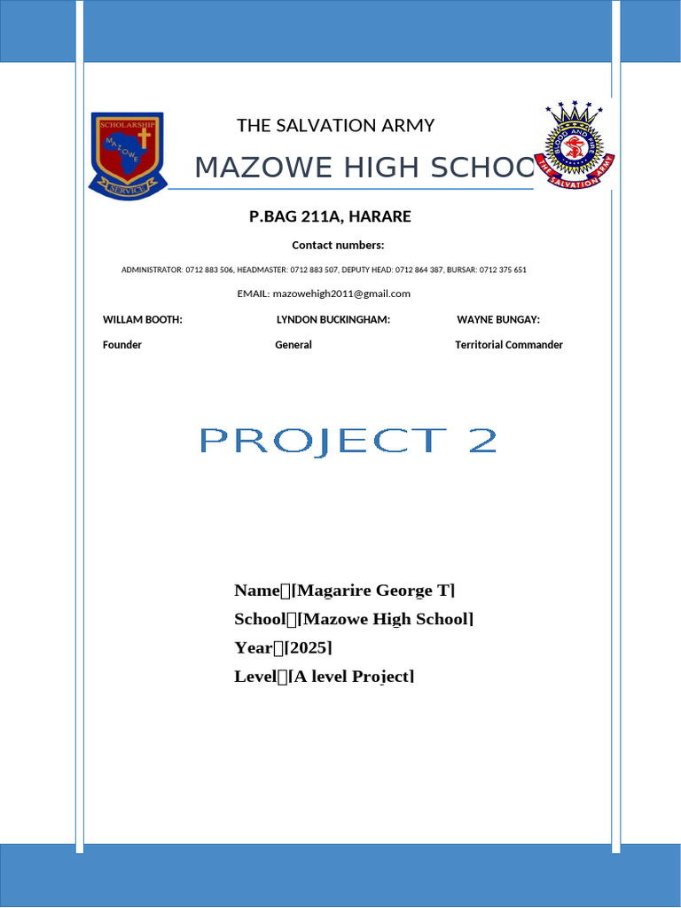 Mazowe High Matrices Project | PDF | Matrix (Mathematics) | Linear Algebra