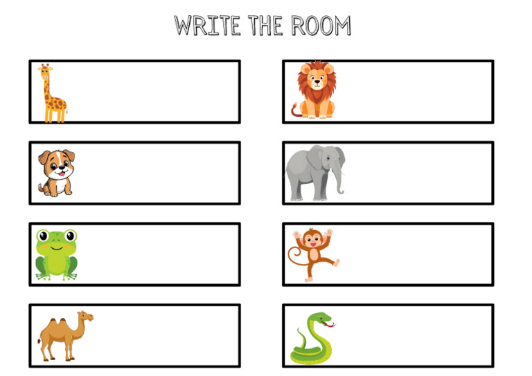 Dear Zoo Write the Room | PDF