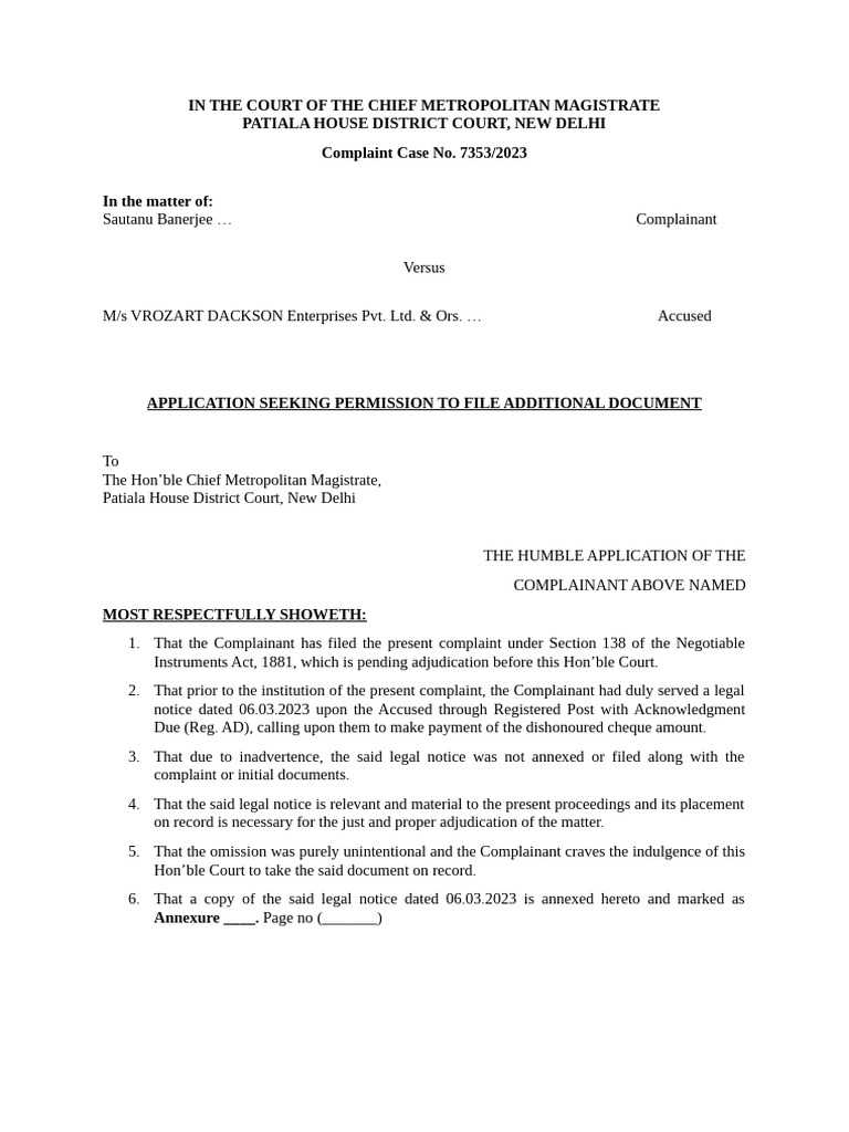 Application For Additional Document | PDF | Justice | Crime & Violence