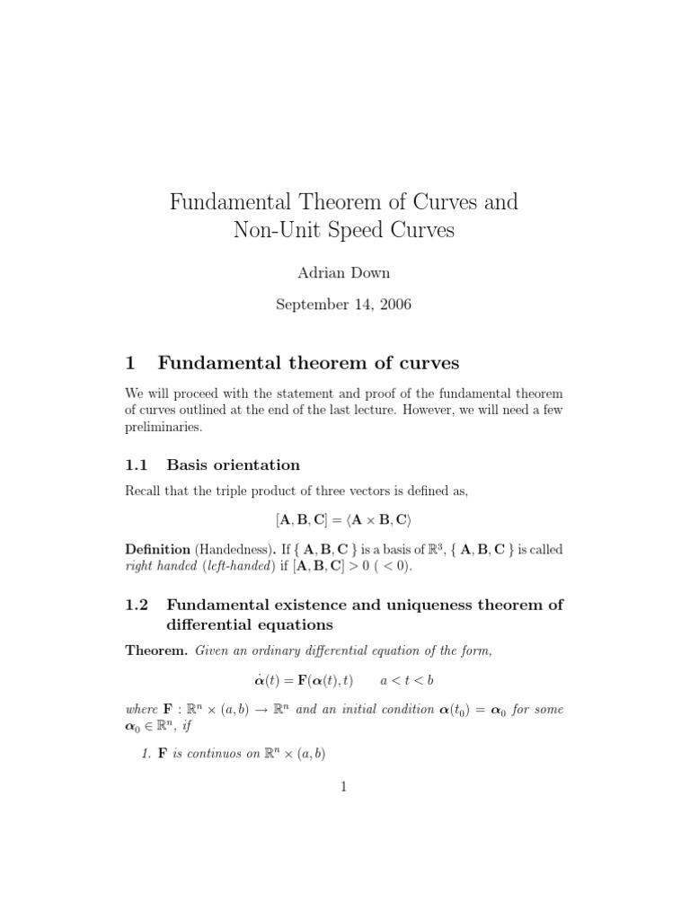 Advanced Curve Theorems | PDF | Teaching Methods & Materials