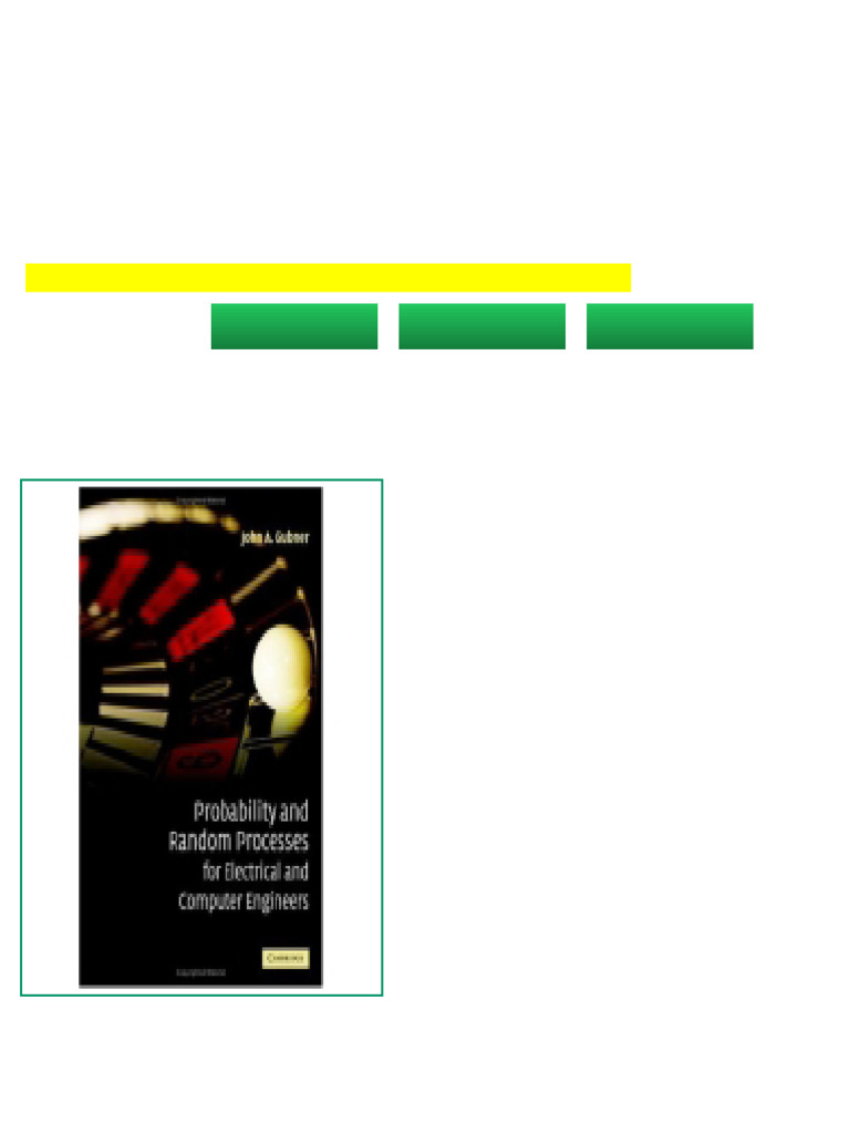 Solutions Manual to accompany Probability & Random Processes for Electrical & Computer Engineers ...