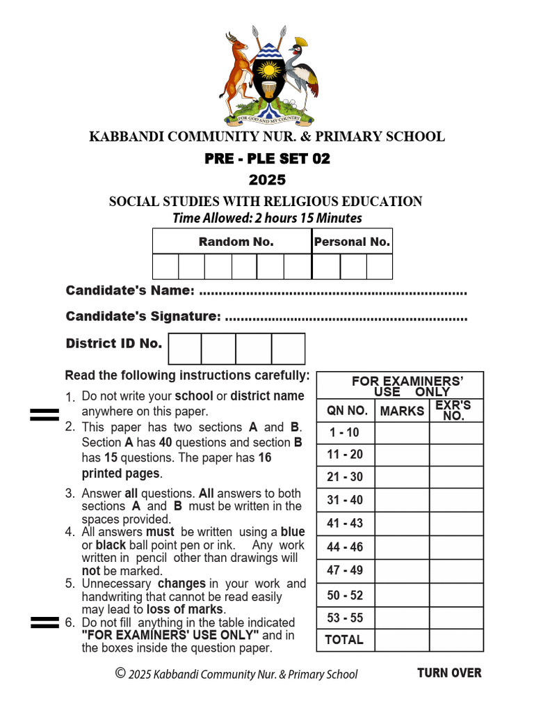 Kabbandi Ple SST Set 02 | PDF