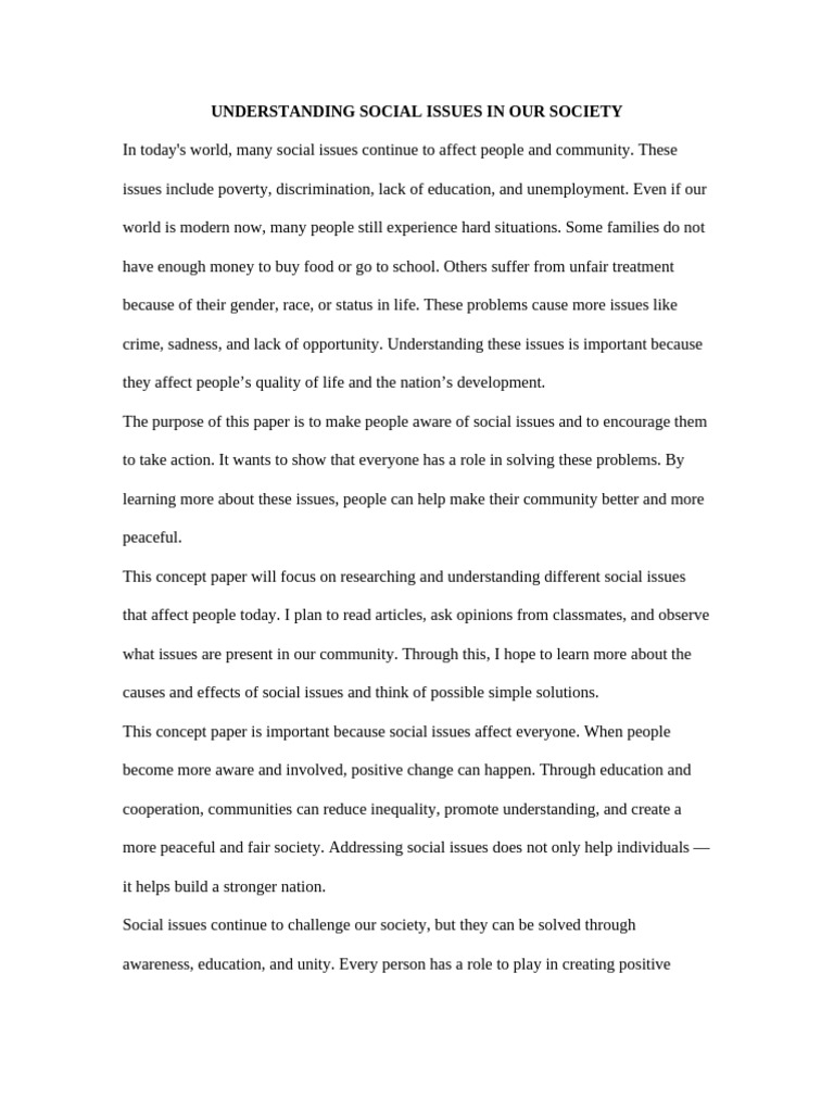 Addressing Social Issues Together | PDF