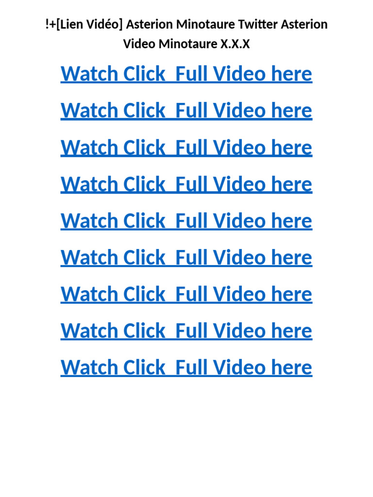 !+[Lien Vid o] Asterion Minotaure Twitter Asterion Video Minotaure X.X ...