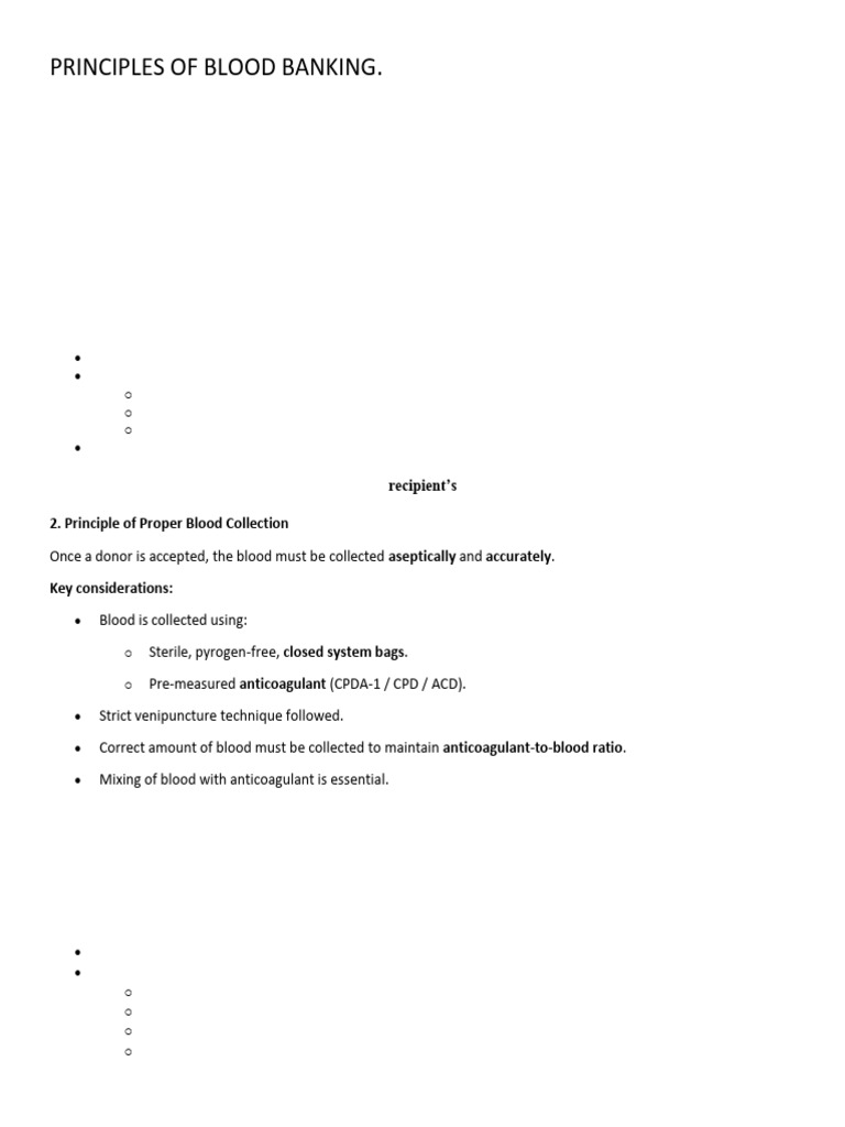 Principles of Blood Banking | PDF | Blood Type | Blood Transfusion