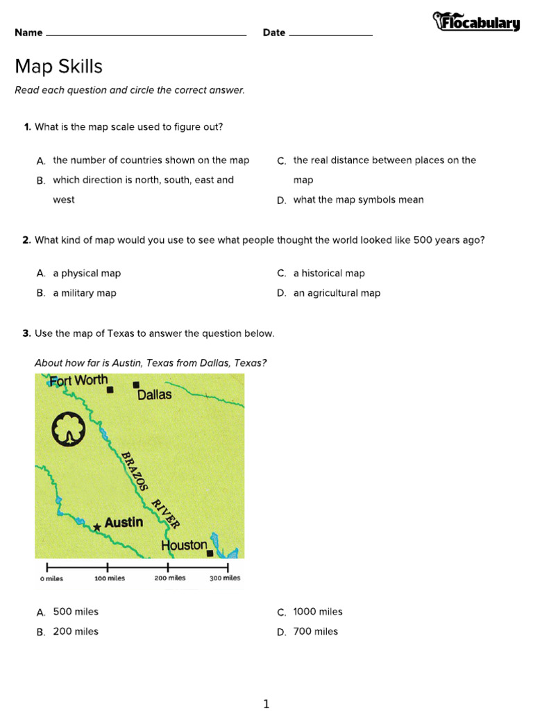 Map Skills v2 Quiz | PDF