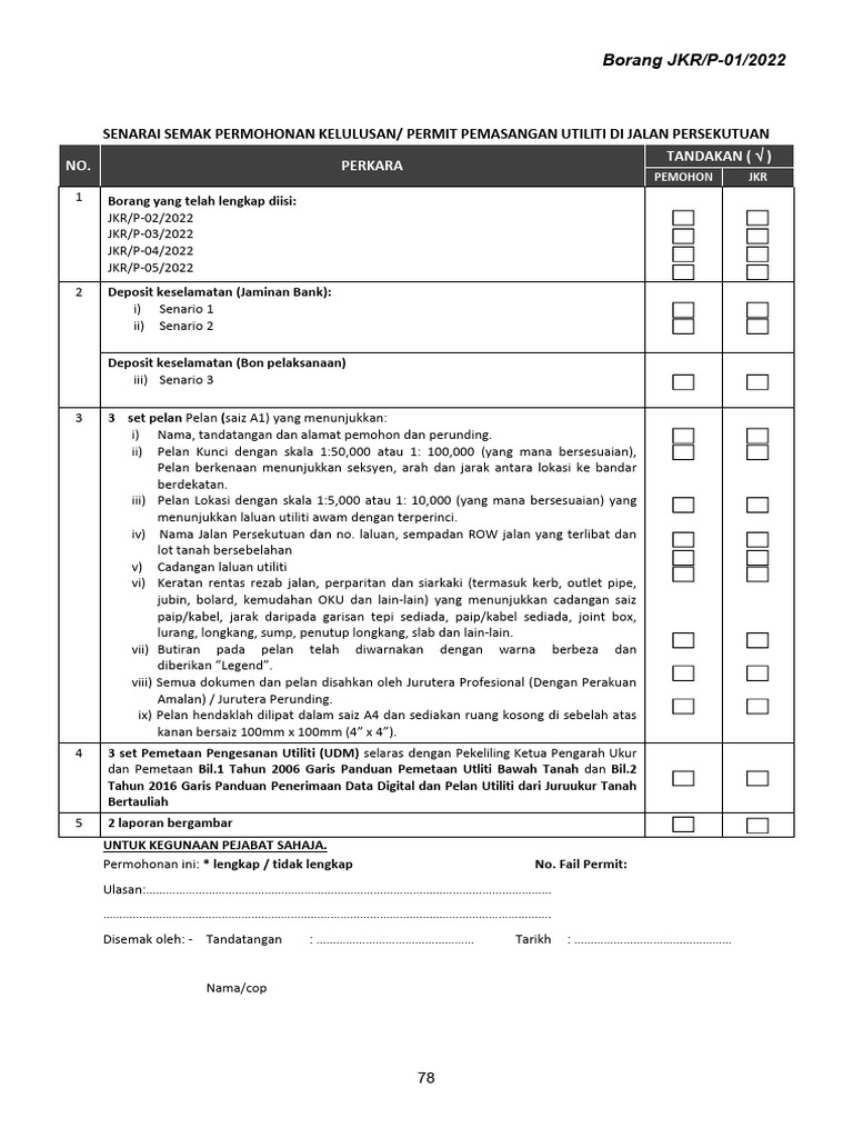 Borang JKR 2022 - Federal | PDF