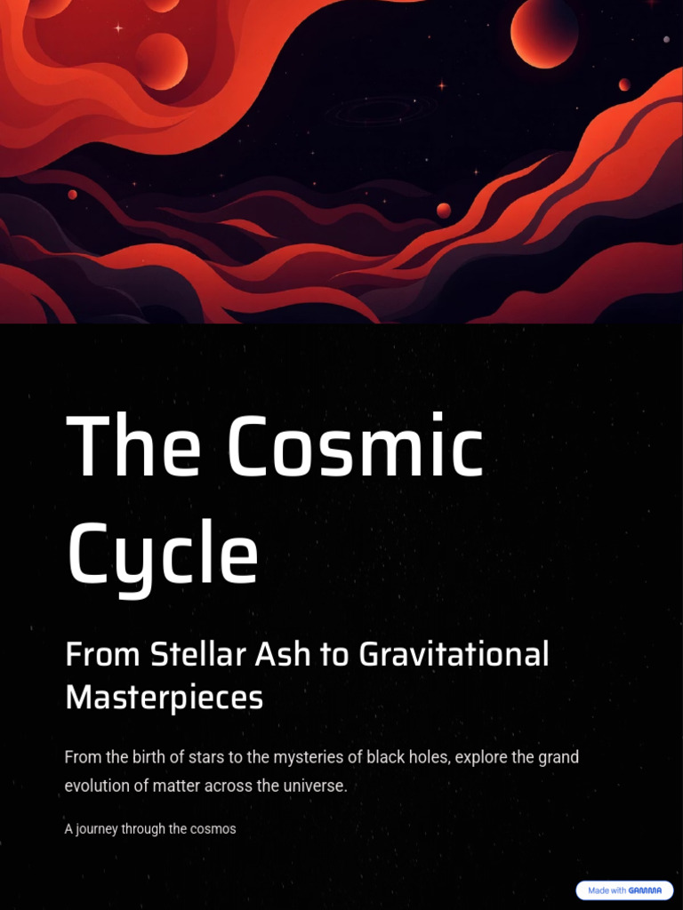 The Cosmic Cycle | PDF | Stars | Black Hole