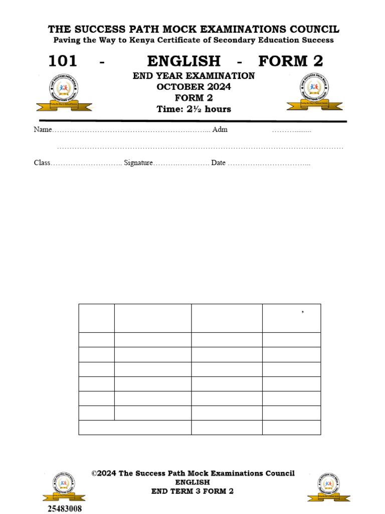 English Form 2 Qs | PDF | Diabetes | Diseases And Disorders