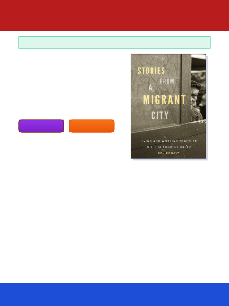 Stories from a migrant city Living and working together in the shadow ...