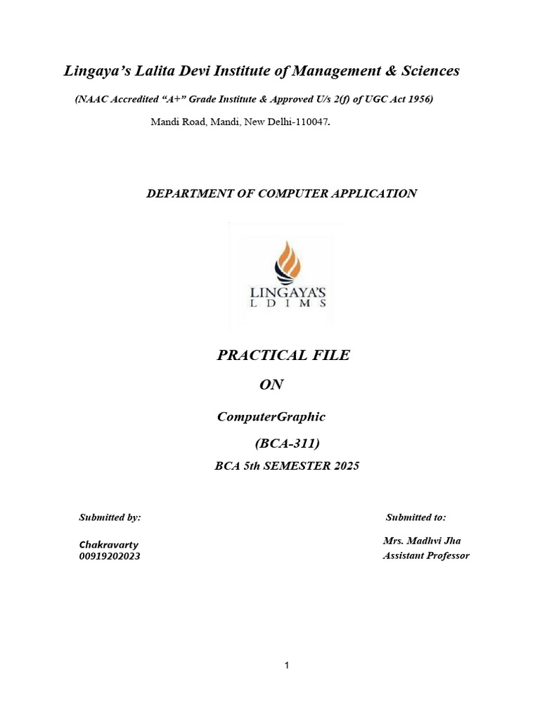 Practical of Computer Graphic | PDF | 2 D Computer Graphics | Circle