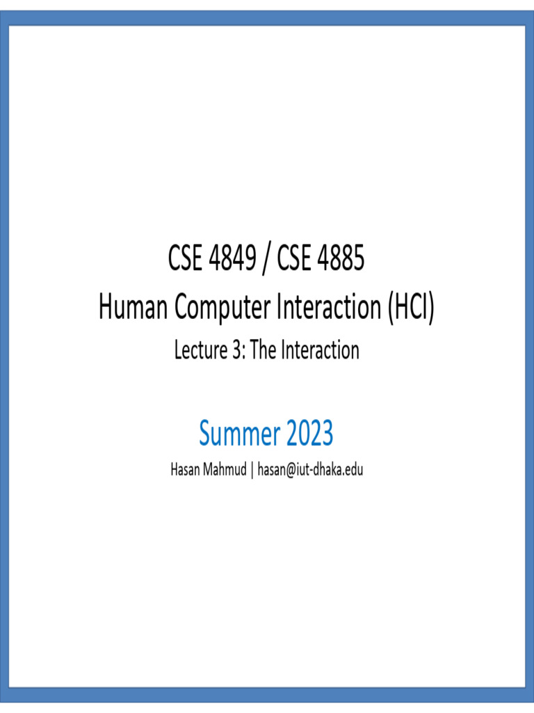 HCI - Lecture 3 | PDF | Human–Computer Interaction | Computer Keyboard