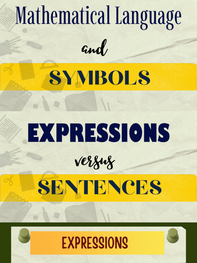 Expression vs. Sentences | PDF | Variable (Mathematics) | Cartesian ...