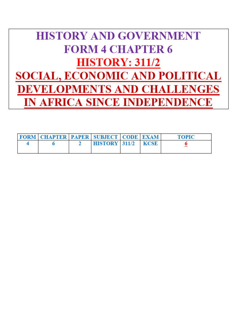 Africa's Post-Independence Developments | PDF | Democratic Republic Of ...