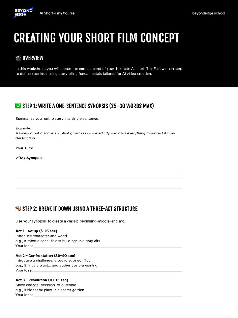 02-Creating Your Short-Film Concept | PDF