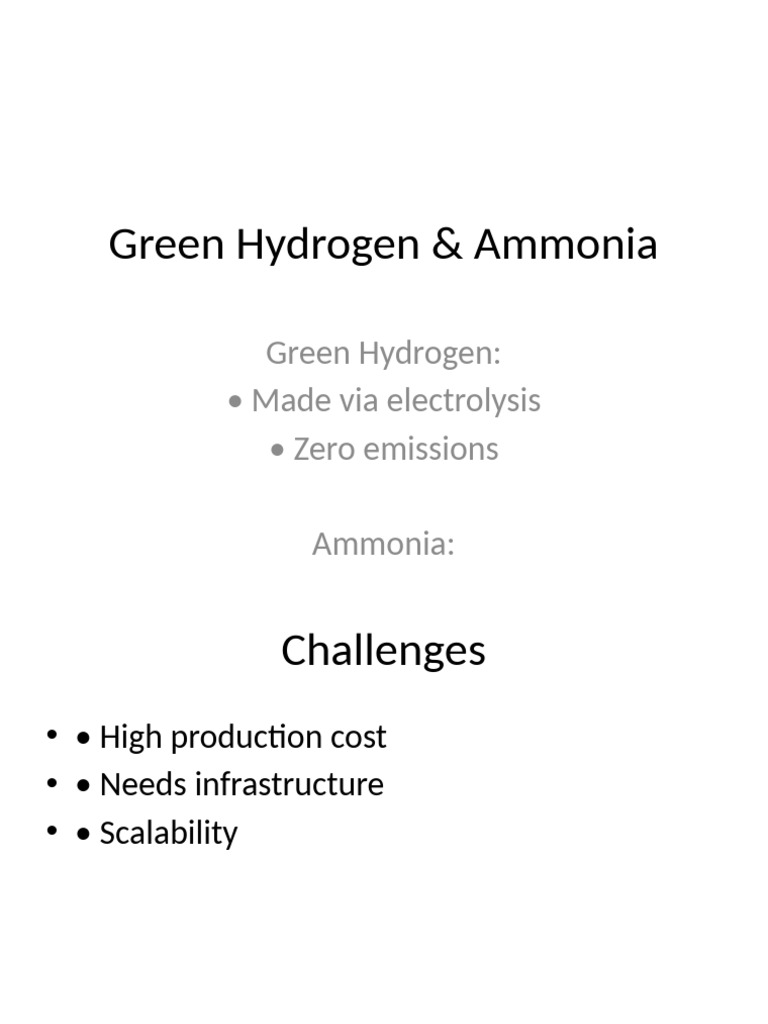 Green Hydrogen Presentation | PDF