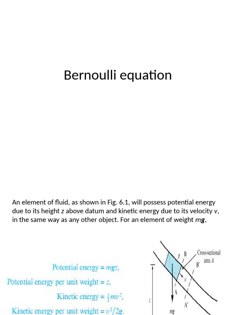 Understanding Bernoulli's Equation in Fluid Dynamics | PDF | Momentum ...