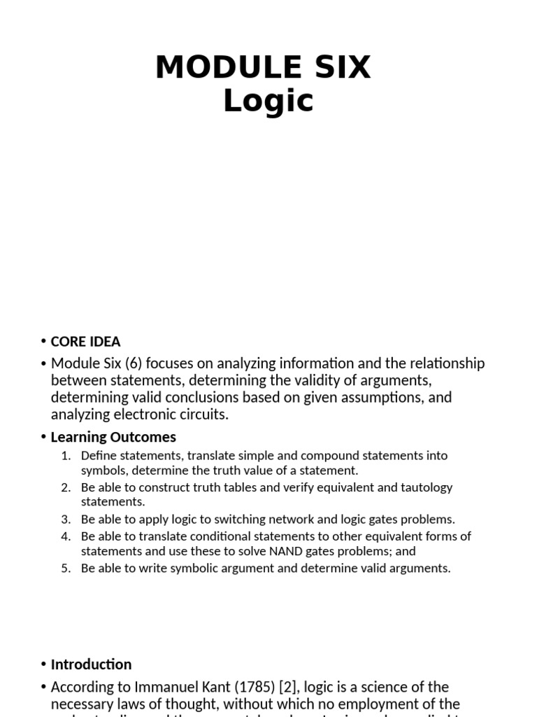 Lesson 6.1 Logic Statements and Quantifiers | PDF | Logic | Argument