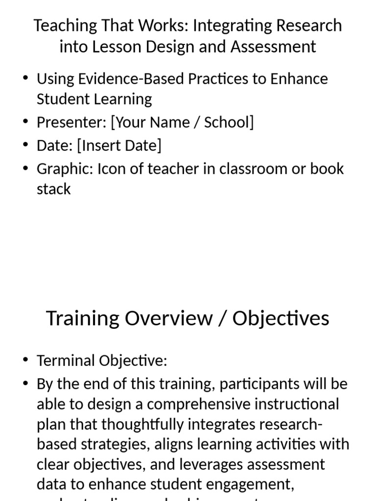 Research-Based Teaching Strategies Guide | PDF | Educational Assessment ...
