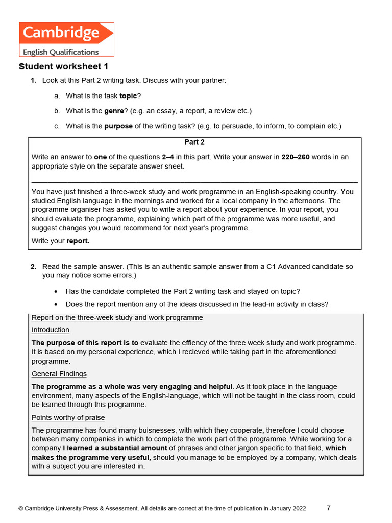 C1 Advanced Writing Part 2 - Report - Students | PDF | Cognition | Human Communication