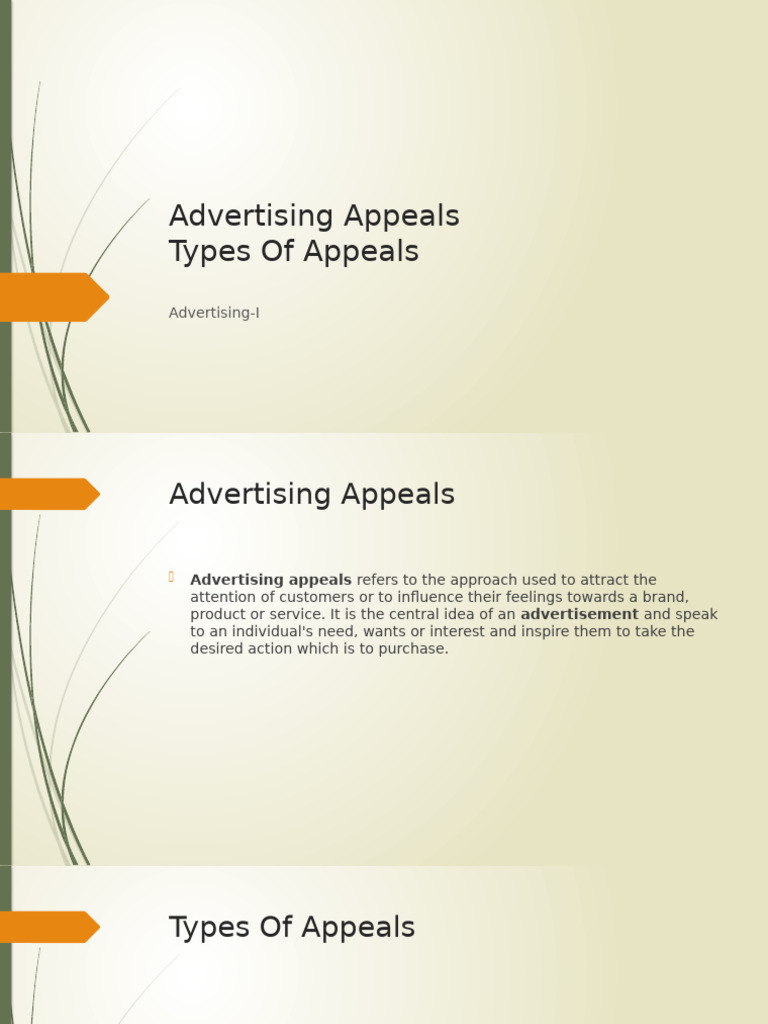 Appeals in Advertising | PDF | Advertising | Rationality