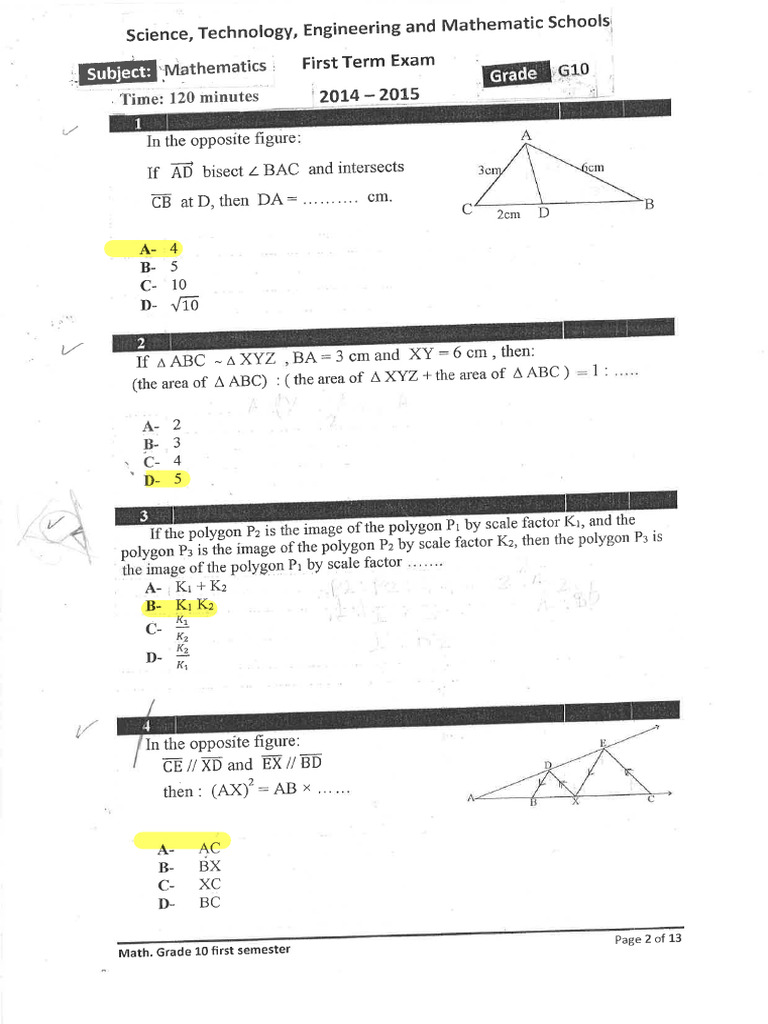 Positive Slope and Linear Functions Test | PDF