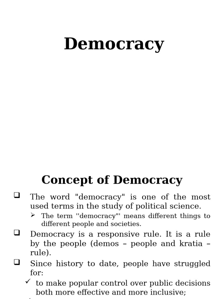 Understanding Democracy: Principles and Challenges | PDF | Democracy ...