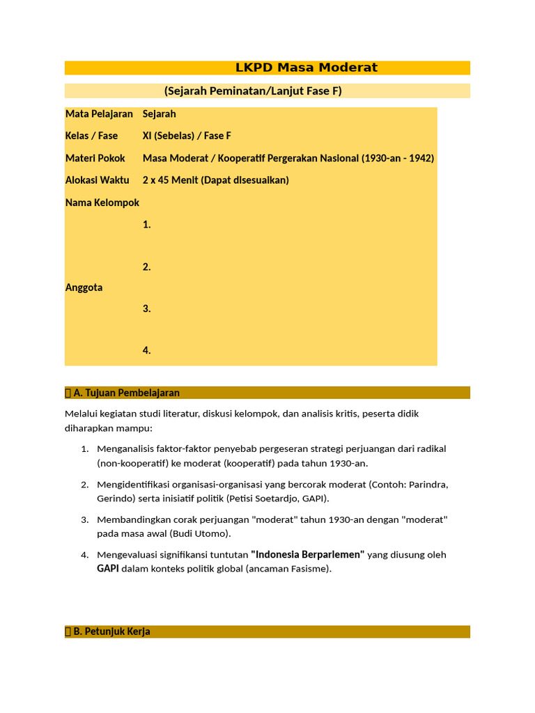 LKPD Masa Moderat | PDF