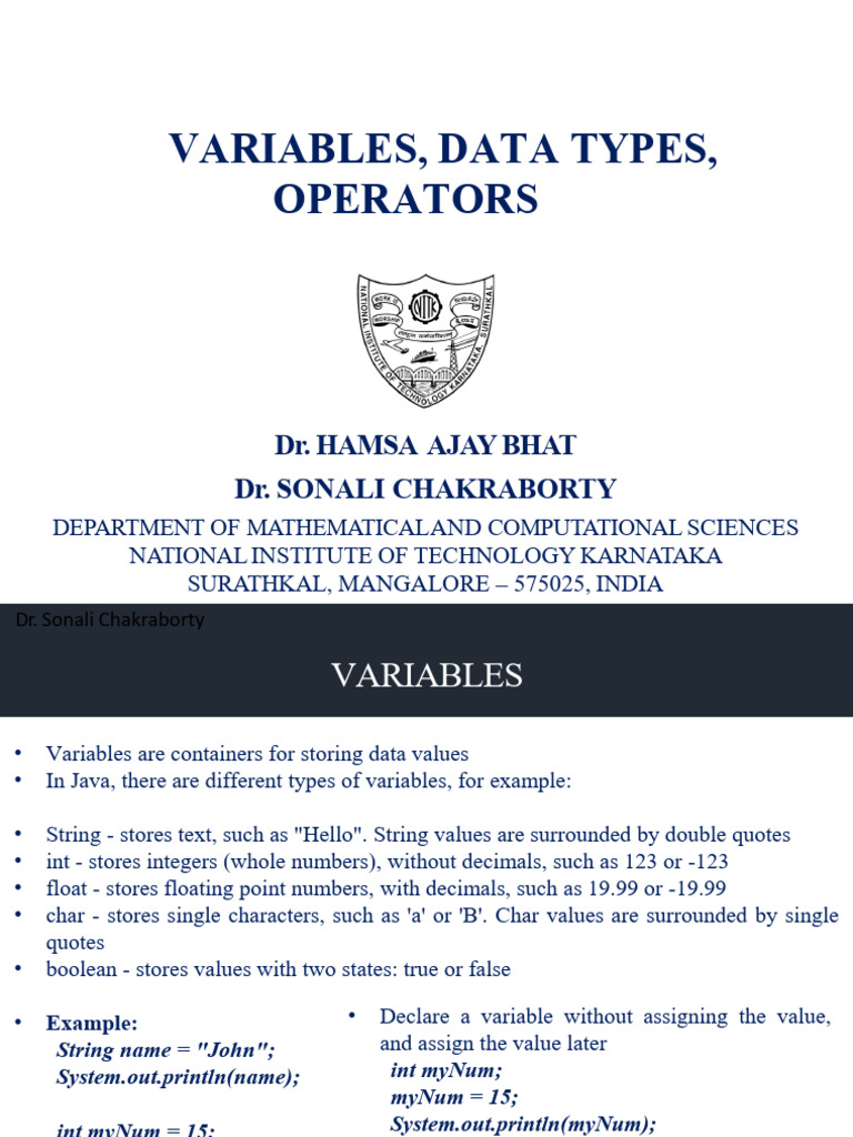 2. Variables, Data Types (1) | PDF | Data Type | Integer (Computer Science)