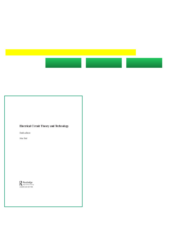 (Ebook) Electrical Circuit Theory and Technology by John Bird ISBN ...