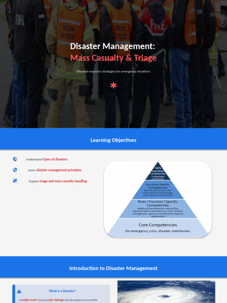 Disaster Management & Triage Essentials | PDF | Emergency Management ...